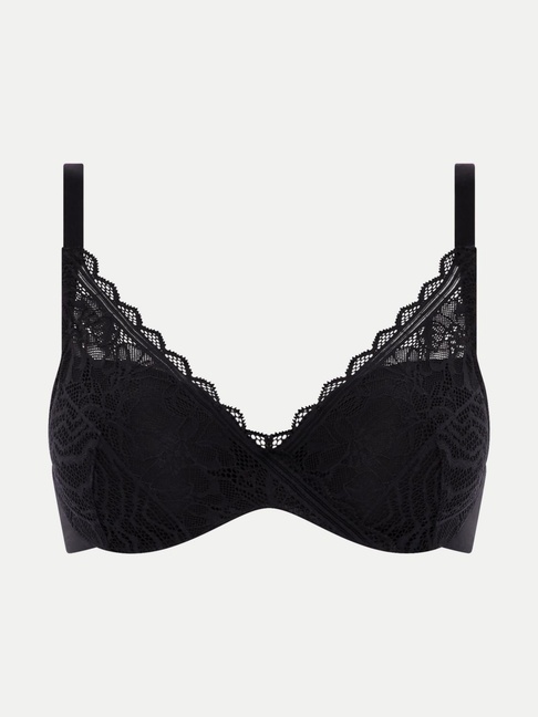 T-shirt BH - Black - Floral Touch | Chantelle EasyFeel